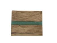 China Natural Olive Wood Serving Board with Resin 28.5x23x2 cm Handcrafted Eco-Friendly Cutting Board for sale