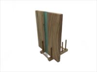 China Natural Olive Wood Serving Board with Resin 28.5x23x2 cm Handcrafted Eco-Friendly Cutting Board for sale