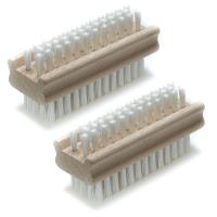 China Wholesale Custom Logo Beech Wood Nail Brush 9.5x5x3.5cm Household Cleaning Hand Scrub for sale