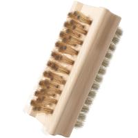 China Wholesale Custom Logo Beech Wood Nail Brush 9.5x5x3.5cm Household Cleaning Hand Scrub for sale