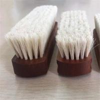 China 100% Horsehair Wooden Shoe Cleaning Brush 15x4.5cm Beech Wood Handle for sale
