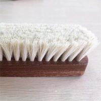 China 100% Horsehair Wooden Shoe Cleaning Brush 15x4.5cm Beech Wood Handle for sale