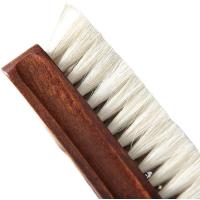China 100% Horsehair Wooden Shoe Cleaning Brush 15x4.5cm Beech Wood Handle for sale