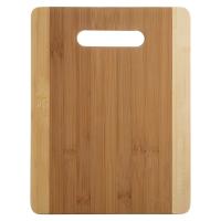 China Natural Kitchen 33x24x1.4cm Non Slip Bamboo Cutting Board With Handle for sale