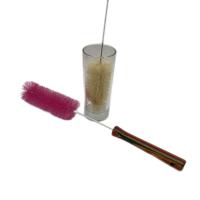 China Long Wooden Handle Bottle Brush 90 Degree L Shape Nylon Bristle Kitchen Cleaning Brush for sale