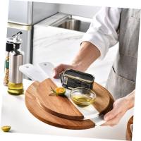 China Kitchen round cutting board Marble acacia wood splicing cutting board with handle for sale