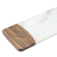China Kitchen Decor cutting board Marble acacia wood splicing cutting board with handle for sale