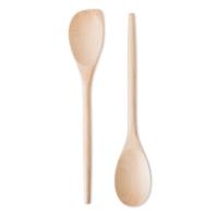 China Custom Logo Maple Wooden Cooking Spoon Set 35x6.5cm Natural Eco Friendly Kitchen Utensil for sale