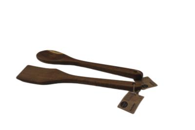 China Natural Acacia Wood Cooking Spoon 30x6cm Durable Kitchen Serving Utensil Non-Stick Safe for sale