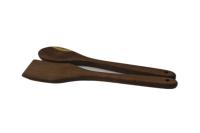China Natural Acacia Wood Cooking Spoon 30x6cm Durable Kitchen Serving Utensil Non-Stick Safe for sale