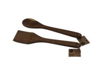 China Natural Acacia Wood Cooking Spoon 30x6cm Durable Kitchen Serving Utensil Non-Stick Safe for sale