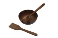 China Natural Acacia Wood Cooking Spoon 30x6cm Durable Kitchen Serving Utensil Non-Stick Safe for sale