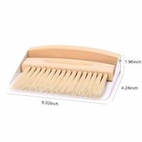 China Mini Dustpan Brush Set 15x10cm Wooden Cleaning Brush for Household Table Keyboard for sale