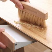 China Mini Dustpan Brush Set 15x10cm Wooden Cleaning Brush for Household Table Keyboard for sale