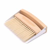 China Mini Dustpan Brush Set 15x10cm Wooden Cleaning Brush for Household Table Keyboard for sale