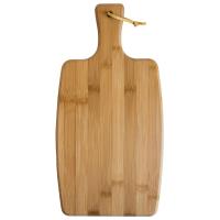 China Acacia Wood and Marble Cutting Board 38x20 cm Rectangle Chopping Block with Handle for sale