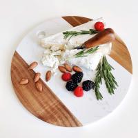 China Kitchen Tray Marble Acacia Wood Splicing Cutting board for sale