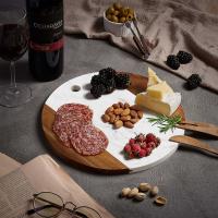 China Kitchen Tray Marble Acacia Wood Splicing Cutting board for sale