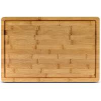China Rectangle 45x30x2cm Bamboo Butcher Block With Groove , Kitchen Bamboo Chopping Board for sale