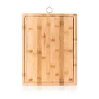 China Large Organic Oem Wood Bamboo Cutting Board Kitchen With Hanging Ring for sale