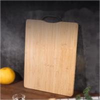 China Simple Natural Custom Bamboo Cutting Board With Iron Handle for sale