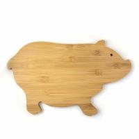 China Custom 35x19cm 24 Bamboo Cutting Board Pig Shaped for sale