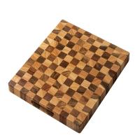 China Double Sided Splicing Bamboo Butcher Block Cutting Board 40x35x3cm Natural for sale