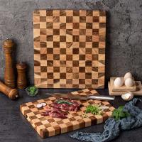 China Double Sided Splicing Bamboo Butcher Block Cutting Board 40x35x3cm Natural for sale