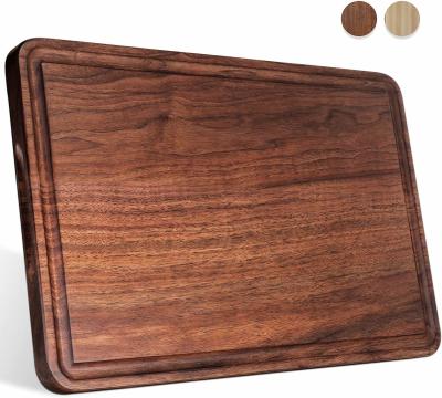China Large Walnut Wood Cutting Board 17x11x0.8 Inch for Kitchen Cheese Charcuterie for sale