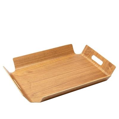 China Antique Design Premium Acacia Wood Handcrafted Serving Tray 45x30cm for Home Kitchen Restaurant for sale