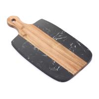 China Acacia marble and wood chopping cutting board blocks with handle for sale