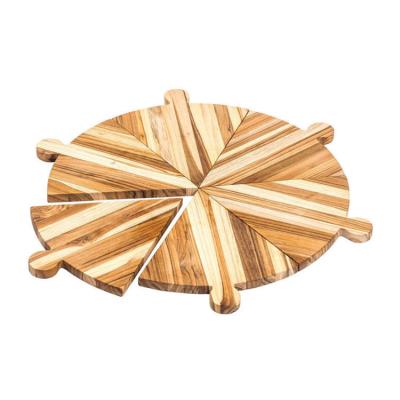 China Acacia Wood Pizza Peel Serving Tray Cutting Board With Handles for sale
