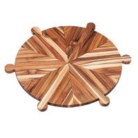 China Acacia Wood Pizza Peel Serving Tray Cutting Board With Handles for sale
