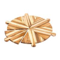 China Acacia Wood Pizza Peel Serving Tray Cutting Board With Handles for sale
