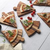 China Acacia Wood Pizza Peel Serving Tray Cutting Board With Handles for sale