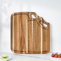 China Large Washable Acacia Chopping Block With Juice Groove For Kitchen for sale