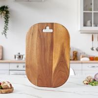 China Laser Logo Acacia Wood Chopping Block 1.5cm Thick for sale