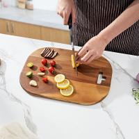 China Laser Logo Acacia Wood Chopping Block 1.5cm Thick for sale