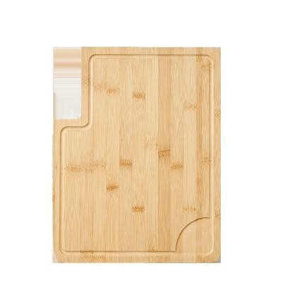 China Extra Large Organic Bamboo Butcher Block Cutting Board with Knife Holder and Groove 45x30cm for sale