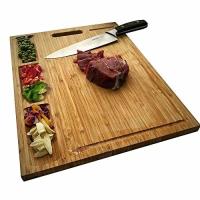 China 18 Inch Bamboo Butcher Block with Juice Groove Cutting Board for Kitchen for sale