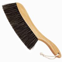 China Natural Horse Hair Hand Broom 36x6cm Dusting Brush for Furniture Wood Chips for sale