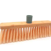 China 12 Inch Natural Wood Broom with Premium Tampico and Synthetic Bristles for Household Cleaning for sale