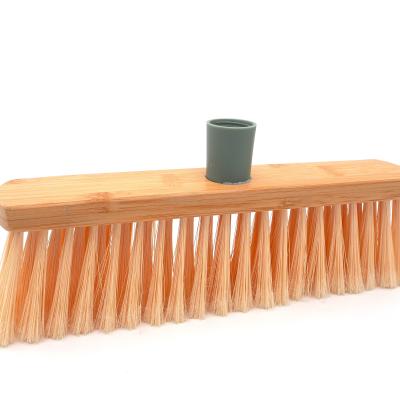 China 12 Inch Natural Wood Broom with Premium Tampico and Synthetic Bristles for Household Cleaning for sale