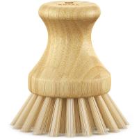 China Natural Bamboo Dish Brush Scrubber 6x7.8x6cm Biodegradable Kitchen Cleaning Brush for sale