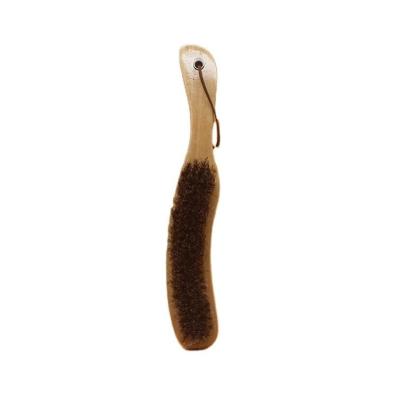 China Wooden Handle Horse Hair Bristles Hat Cleaning Brush 28x4x3.5cm for Household Use for sale