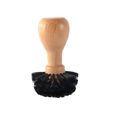 China Wooden Handle Coffee Cleaning Brush 9.4x5.8cm Nylon Bristles 360 Degree for sale