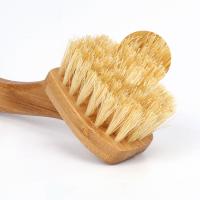China Eco Friendly Bamboo Dish Brush 25x5x6cm Natural Sisal Bristles Kitchen Cleaning Brush for sale