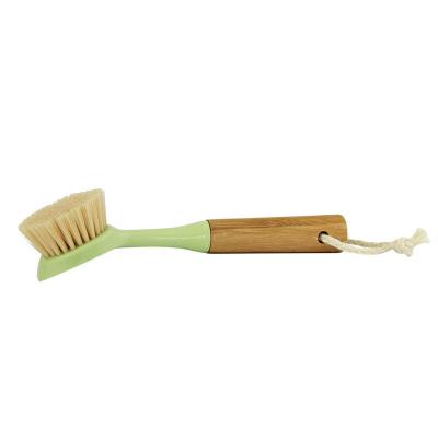 China Waterproof Pot Washing Brush Hangable Long Handle Kitchen Cleaning Brush for sale