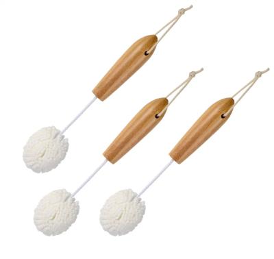 China 360 Degree Rotating Cup Soft Bottle Cleaning Brush Thoughtful Wood / EVA for sale
