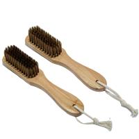 China Sustainable Shoe Cleaning Brush With Wooden Handle for sale